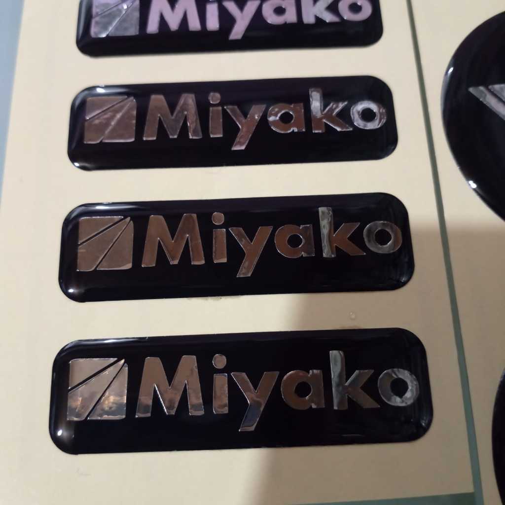 Cutting Sticker Embossed Resin MIYAKO Logo Sticker Lycal 3D Small Unit ...