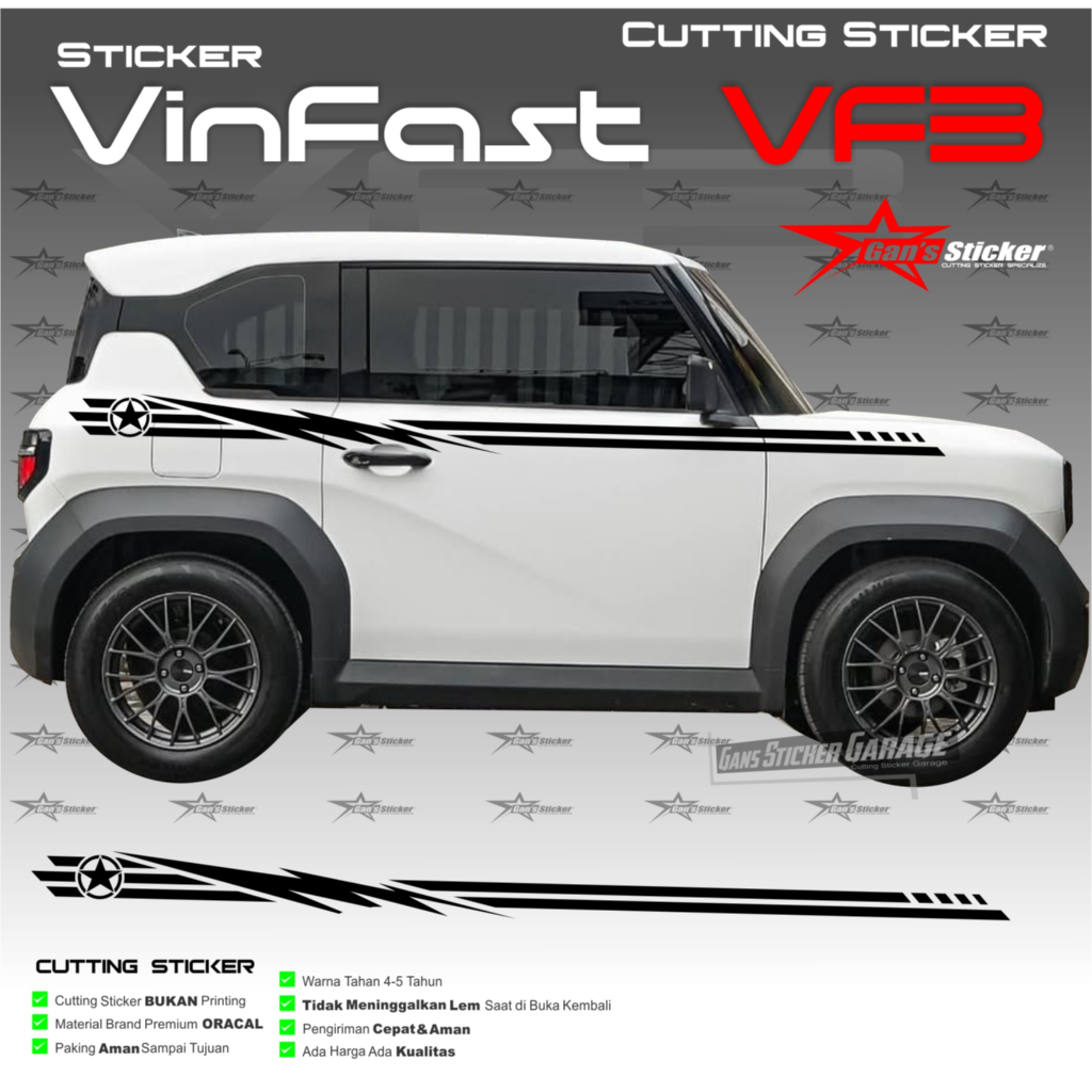Vinfast Vf3 Variation Sticker Custom Vinfast Vf3 Sticker | Shopee ...