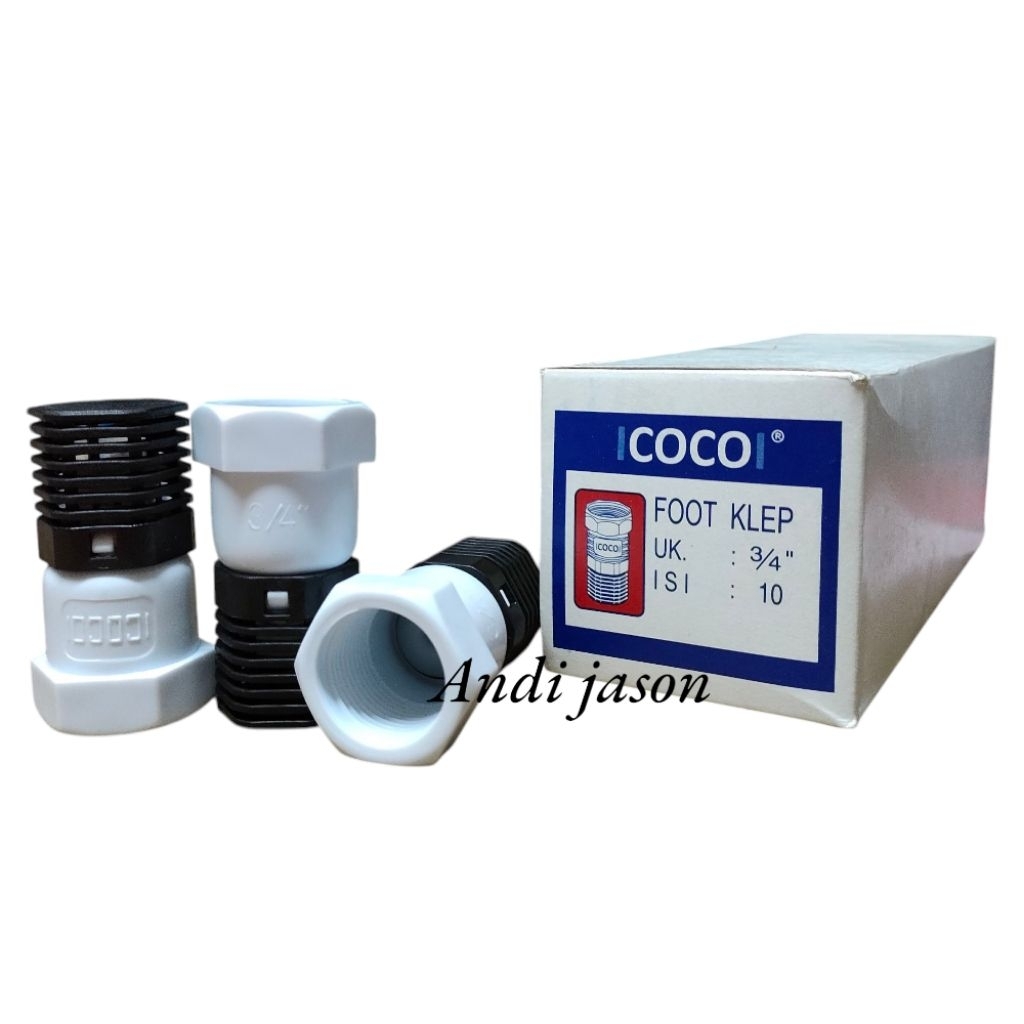 WATER VALVE 3/4" COCO FOOT VALVE PVC WATER VALVE 10 PCS | Shopee ...
