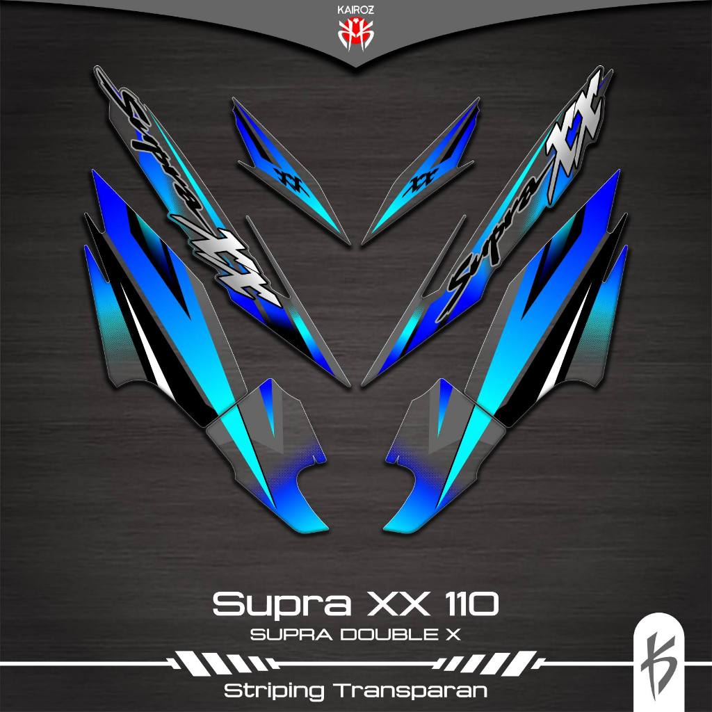 HONDA SUPRA XX 110 TRANSPARENT STRIPING K11 CLEAR STICKER SUPRA CLUTCH ...