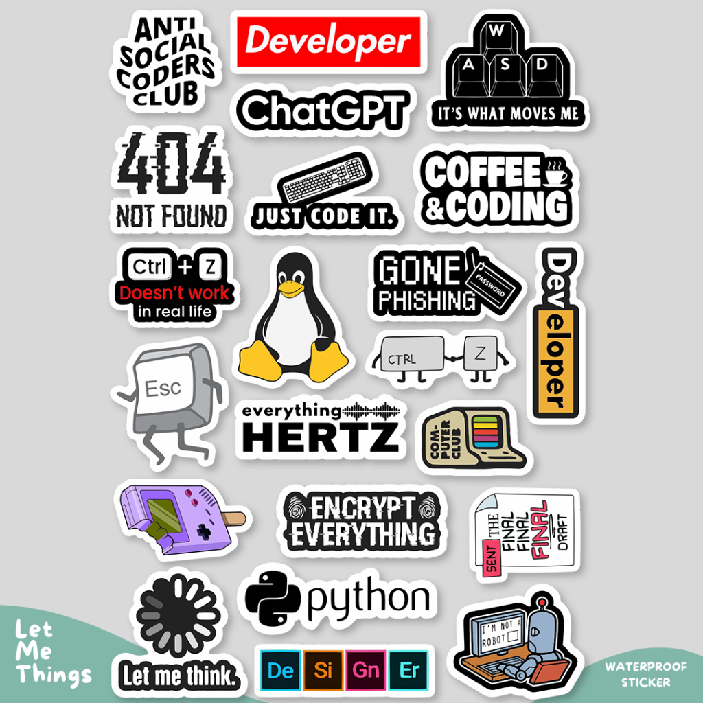 HP Aesthetic coding programmer sticker || Tumblr helmet sticker laptop ...