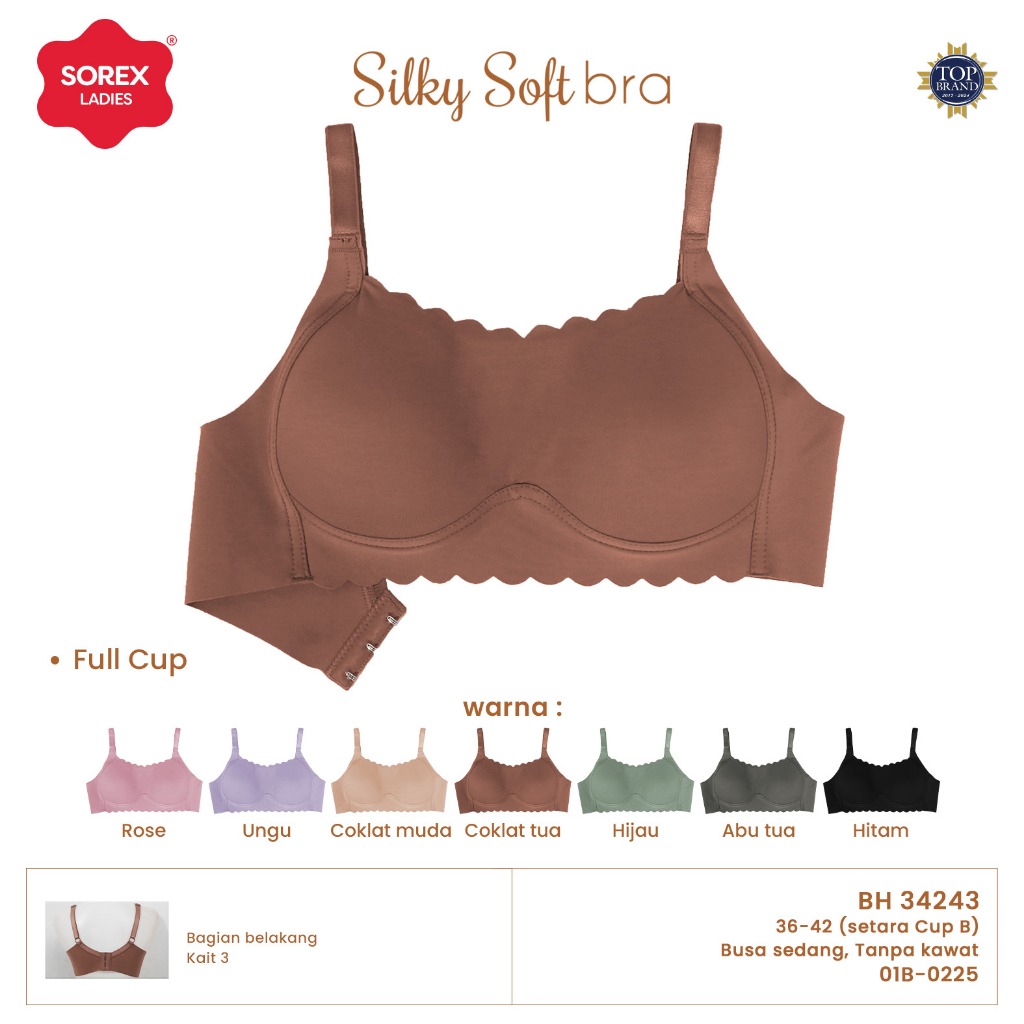 Sorex Seamless Silky Soft Medium Foam Bra Without Wire Hooks 3 ...