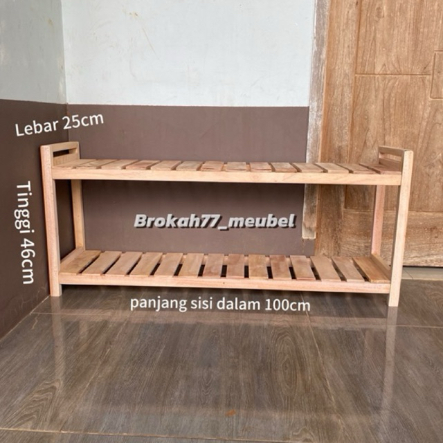 KAYU Minimalist shoe rack // Minimalist 2-tier shoe rack made of ...