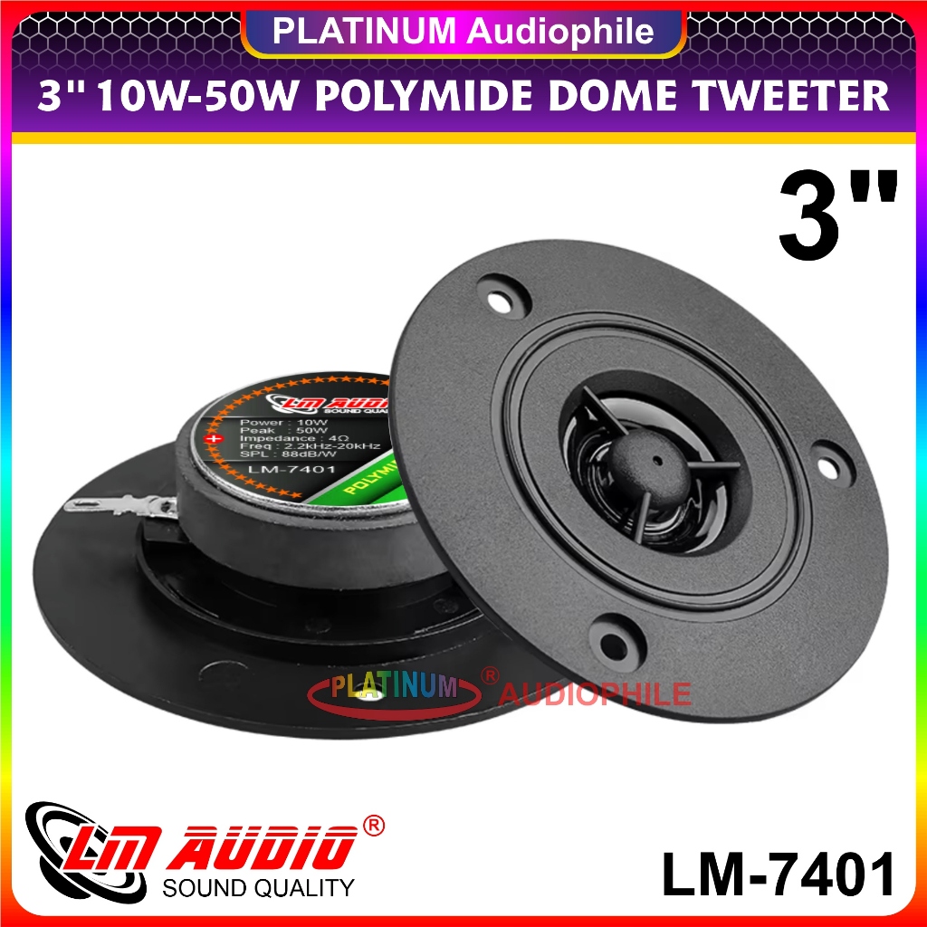 Tweeter 3 Inch Polymide Dome 3" Hifi Tweter Speaker LM-7401 | Shopee ...