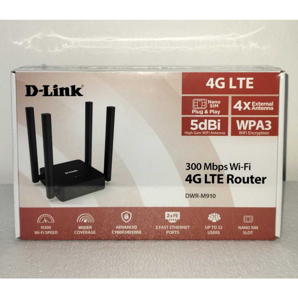 Dlink DWR-M910 N300 4G LTE Mobile Wireless Router (smartfren card bonus ...