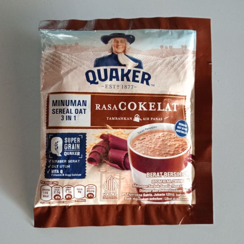 QUAKER CHOCOLATE CEREAL SACHET 28g | Shopee Philippines