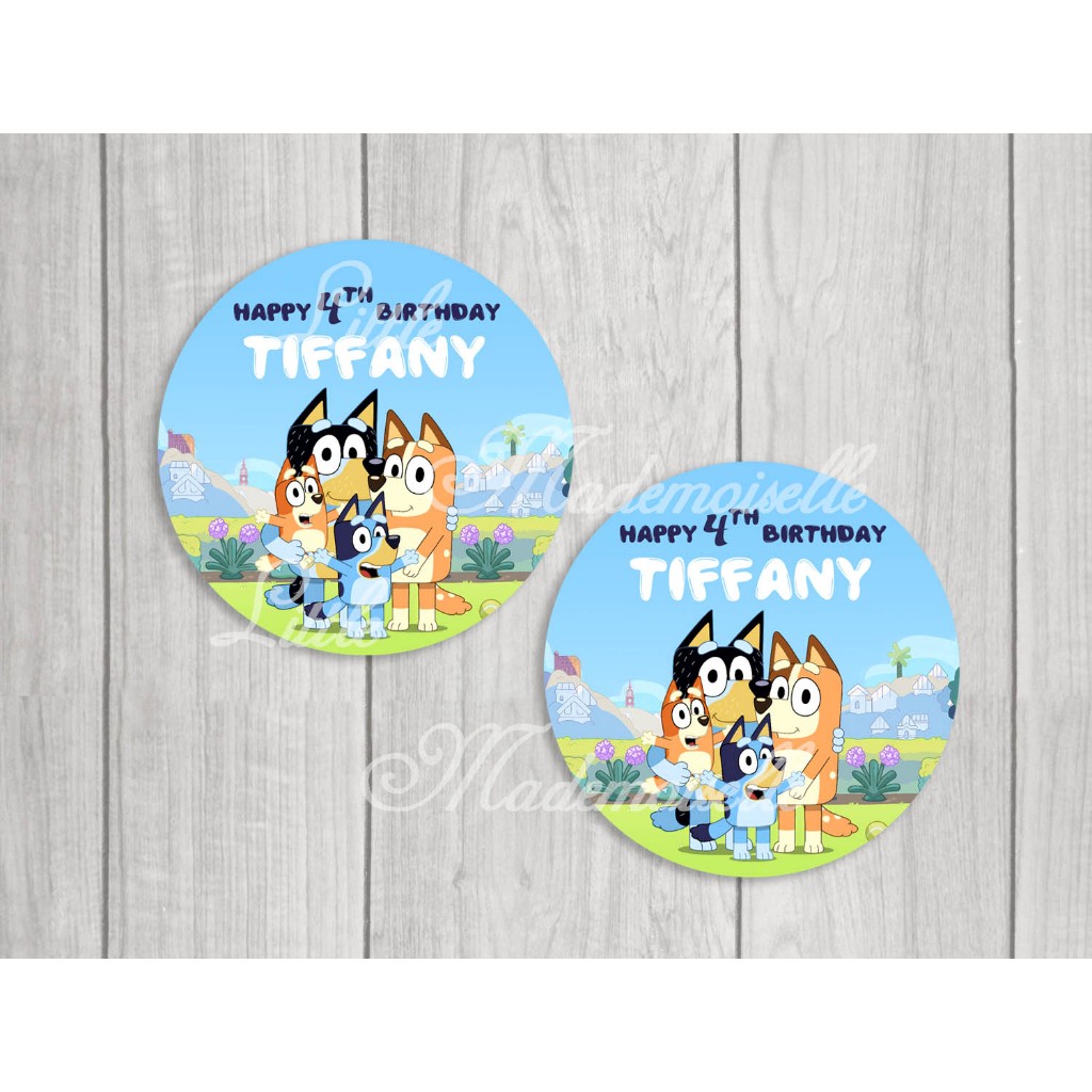 10cm Bluey bingo Sticker Label | Shopee Philippines