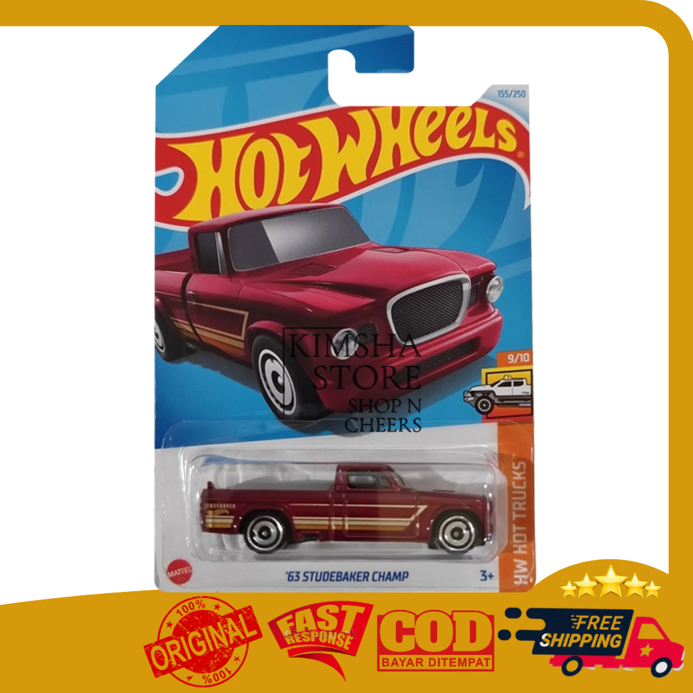 Hot Wheels 63 Studebaker Champ Trucks Diecast Car Children's Toy ...