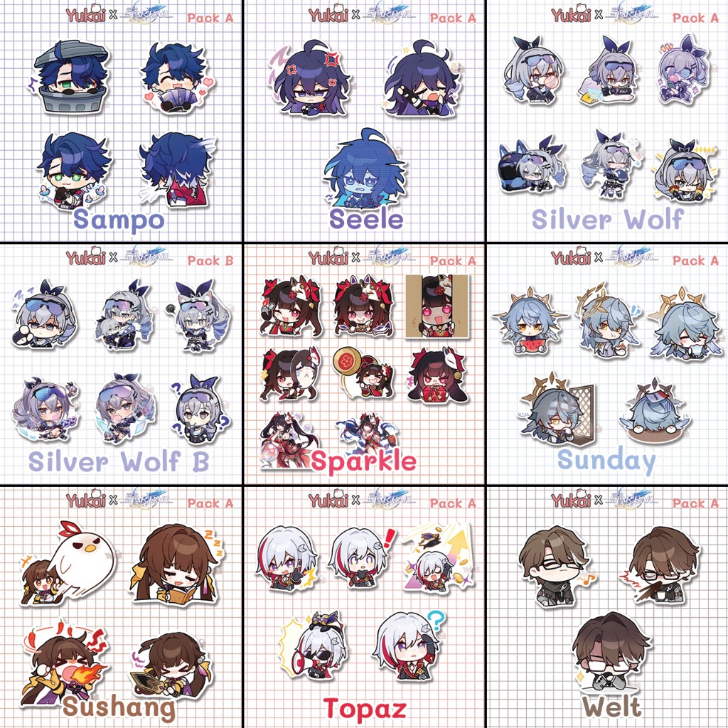 Honkai Star Rail (HSR) Premium Stickers - Sticker Pack Collection Part2 ...