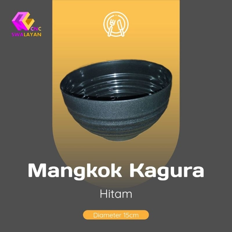 HITAM (AJ) Black KAGURA BOWL / FOOD GRADE RAMEN BOWL / SOUP BOWL OR ...