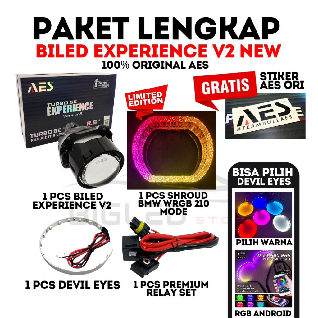 Latest Biled AES Turbo SE Experience Version 2 60 Watt 2.5 Inch Package ...