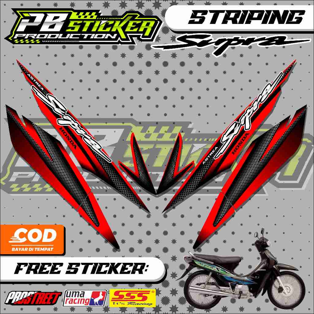 Old SUPRA 110 VARIATION STRIPING (OLD) / STICKER LIST HONDA SUPRA 110 ...