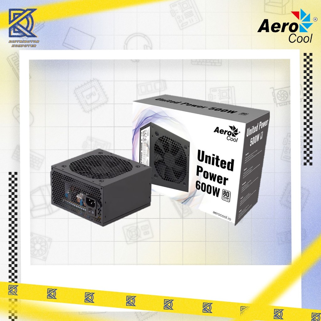 Aerocool PSU UNITED POWER 500W - 500 WATT 80 PLUS WHITE | Gaming POWER SUPPLY 500W | Shopee ...