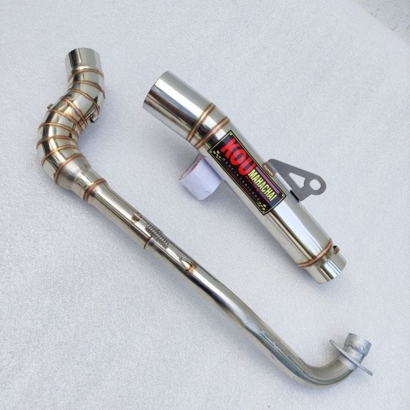 Exhaust pipe super tube type KOU MAHACHAI for WAVE/XRM/SMASH/FURY/RUSI ...