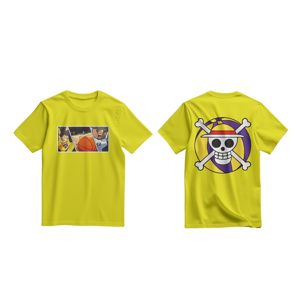 One PIECE X LA LAKERS LUFFY BASKETBALL T-SHIRT | Shopee Philippines