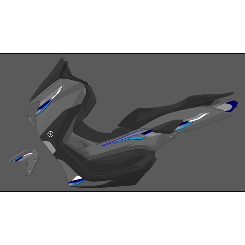 Nmax new 155 simple elegant transparent custom striping sticker ...