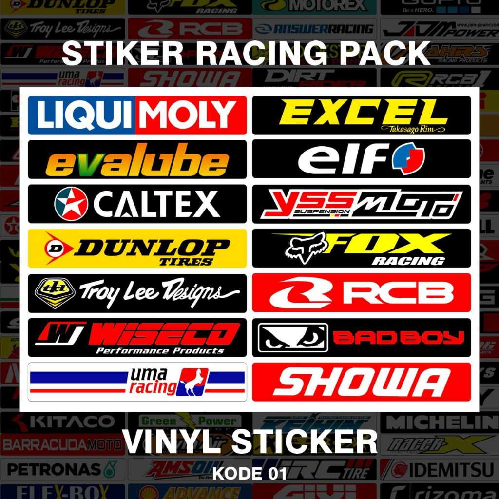 Transparent UV Laminated Motorcycle Racing Sticker series7 | Shopee ...