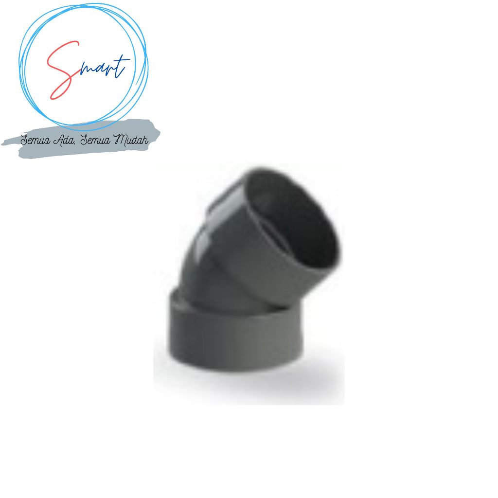 Rucika Elbow D 45 degrees 3 inch Knee PVC Pipe Connection | Shopee ...