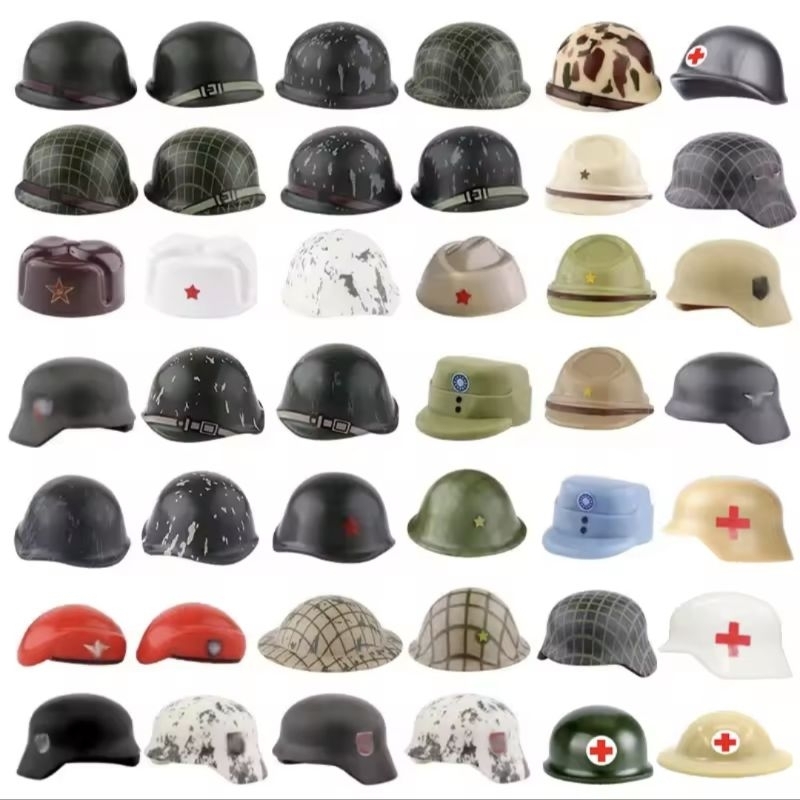WW2 Military Helmet Soldiers Helmets Brick Blocks | Shopee Philippines