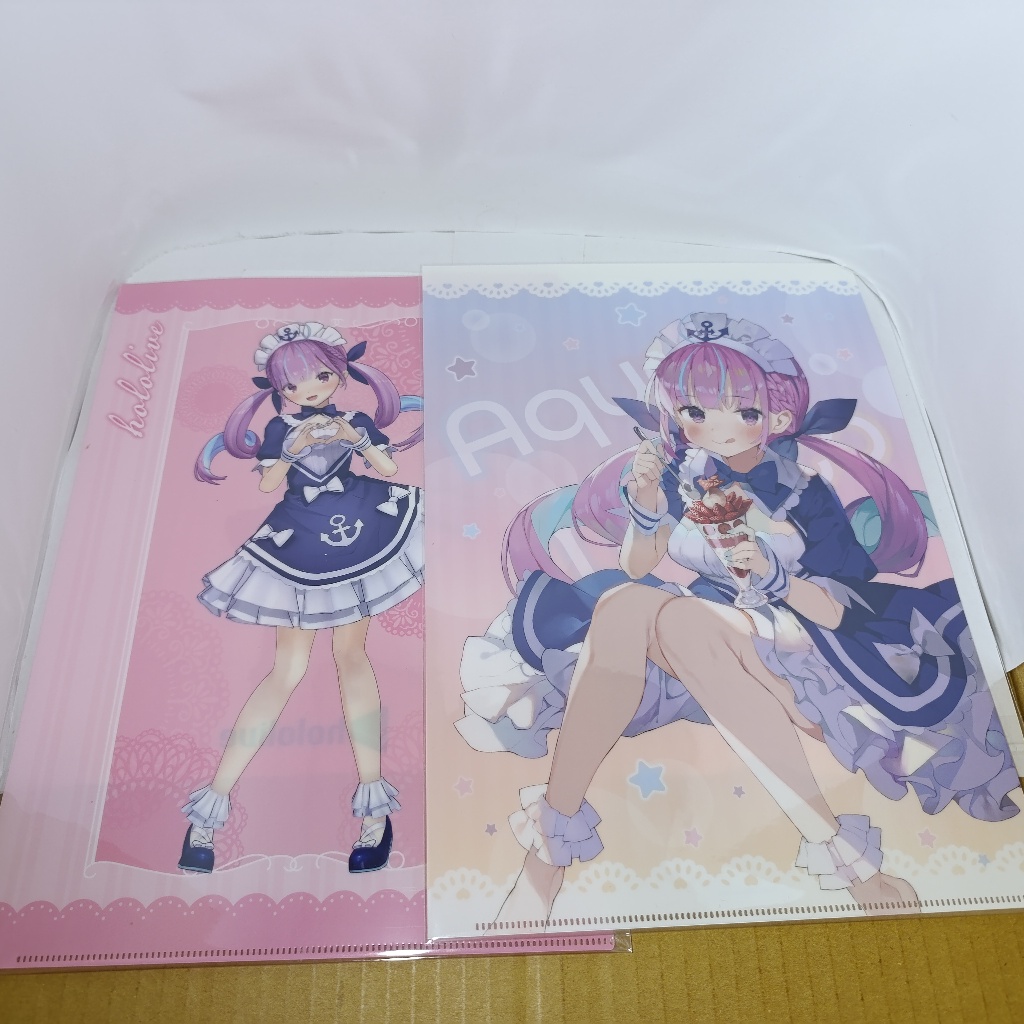 ORI Limited Merch A4 Clear File Minato Aqua Hololive X LAWSON Figure ...