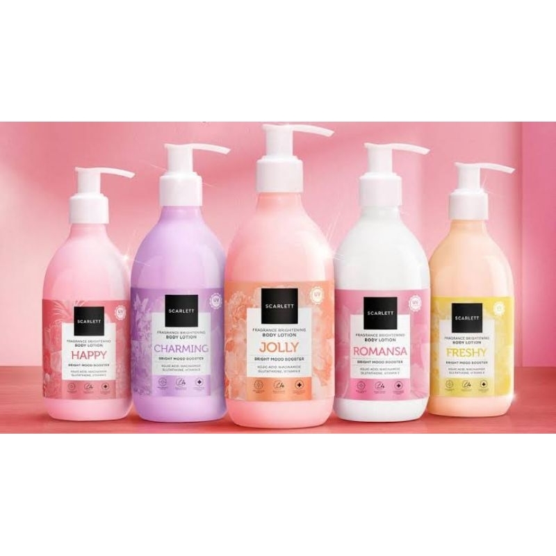 SCARLETT WHITENING BODY LOTION BRIGHT MOOD BOOSTER (ROMANSA, FANTASIA ...