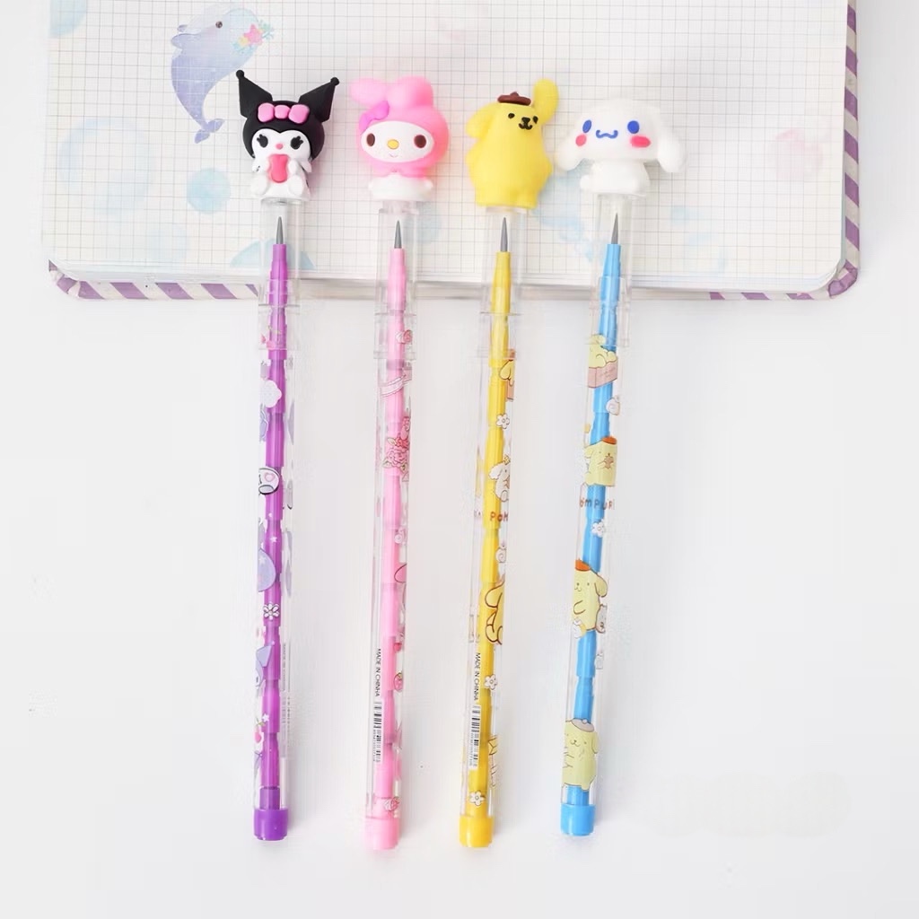 Bensia Children's 3D Cartoon Stacking Pencils, Refillable Stacking ...