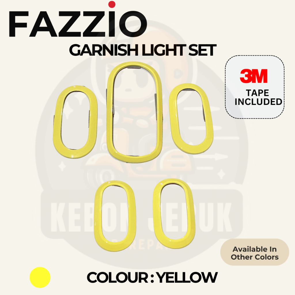 Yamaha Mio Fazzio Garnish Light Cover Light Trim Set Yellow Top Quality ...