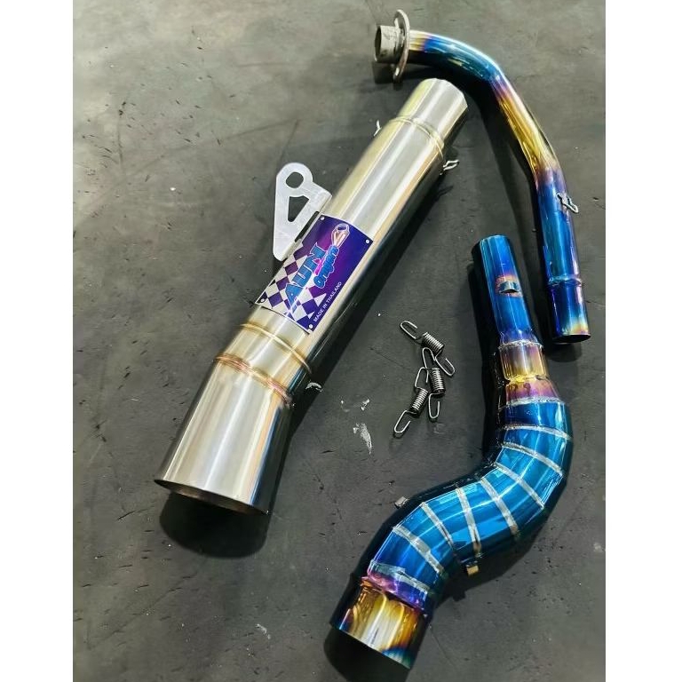 Aun pipe blue pipe canister conical open specs exhaust pipe for Wave ...
