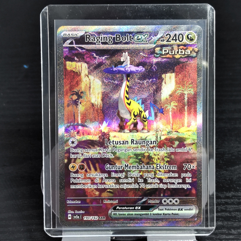 Raging Bolt EX SAR SV5s Secret Art Rare Pokemon TCG Indonesia Card ...