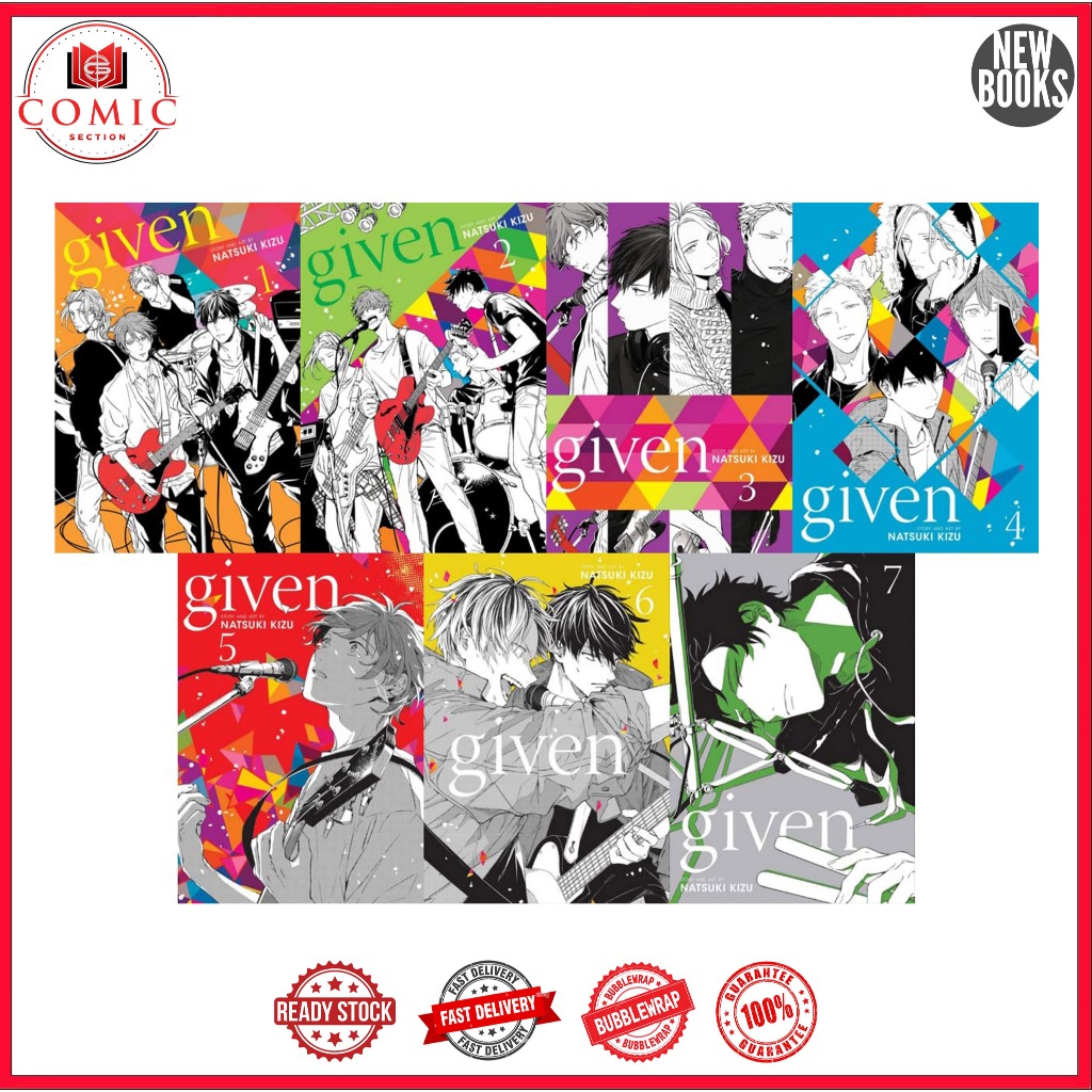 Manga Given (9 book series) by Natsuki Kizu | Shopee Philippines
