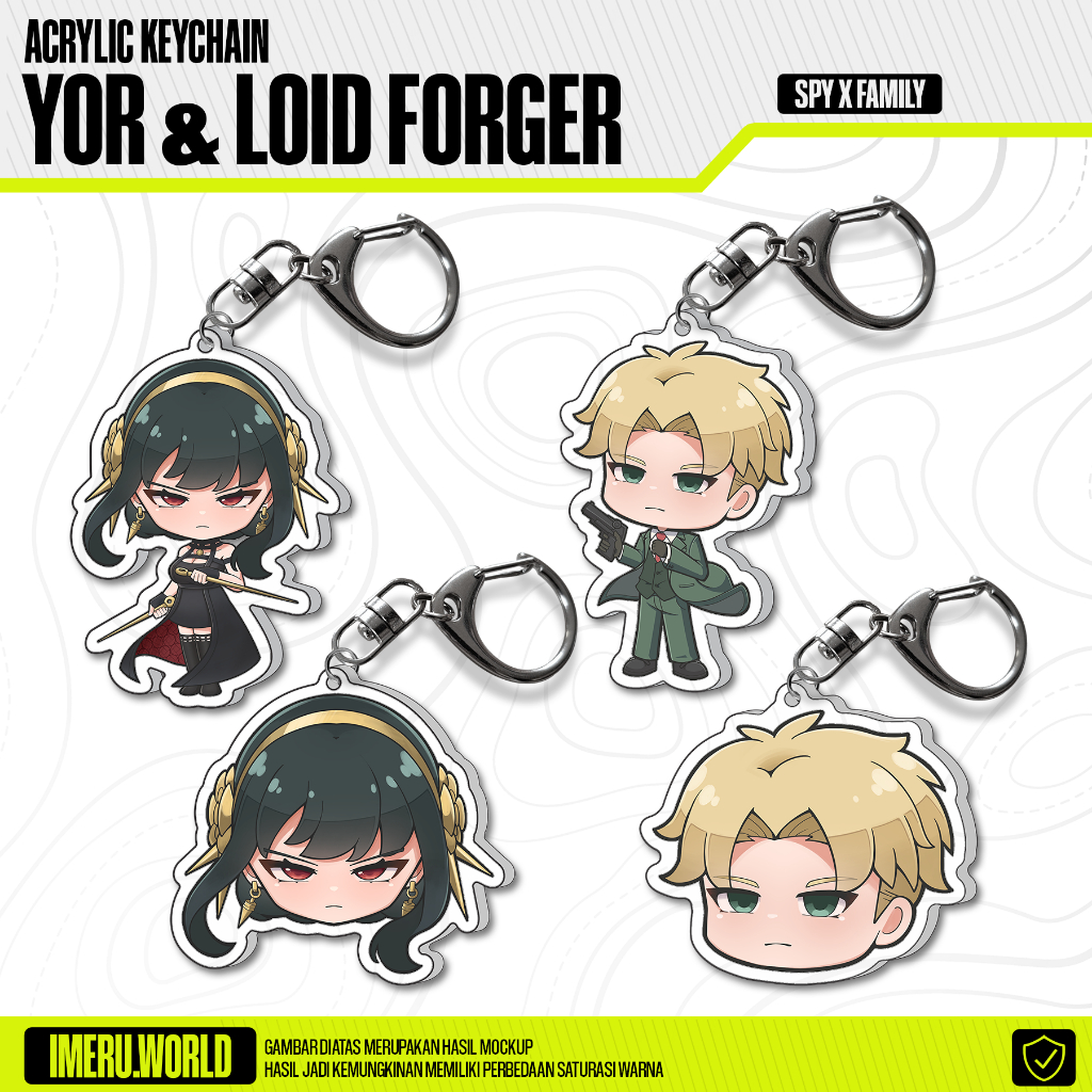 GANTUNGAN Anime Spy x Family Series 2 Yor Forger Loid Forger Acrylic ...
