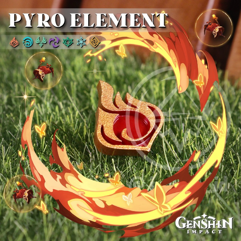 Genshin artisan keycaps pyro element genshin impact keycaps for ...