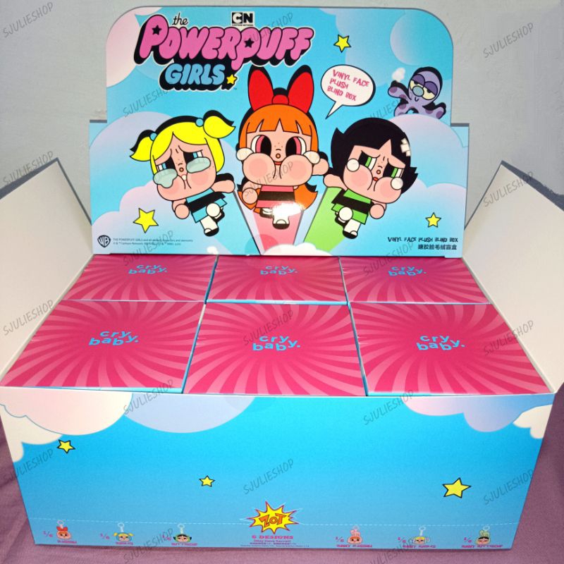 CRYBABY x POWERPUFF GIRLS VINYL FACE PLUSH KEYRING POPMART DOLL ...