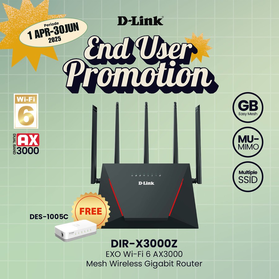 D-link DIR-X3000Z EXO AX3000 WI-FI-6 SMART ROUTER | Shopee Philippines
