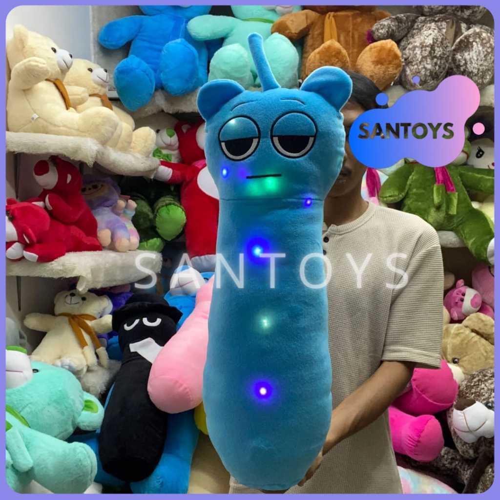 JUMBO SPRUNKI DOLL 65cm LED lights up / Sprunki horror plush game doll ...