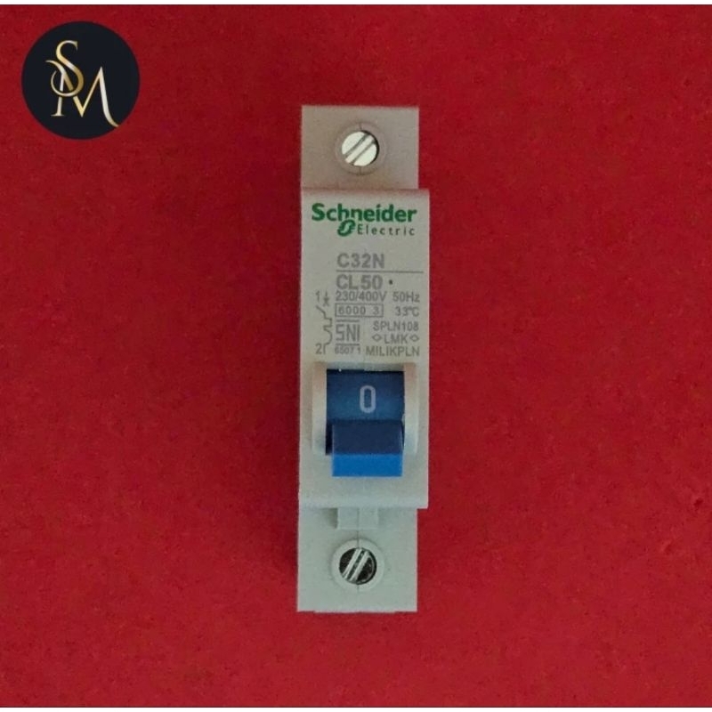 MCB Schneider Blue 1 Phase 50A 50 Ampere | Shopee Philippines