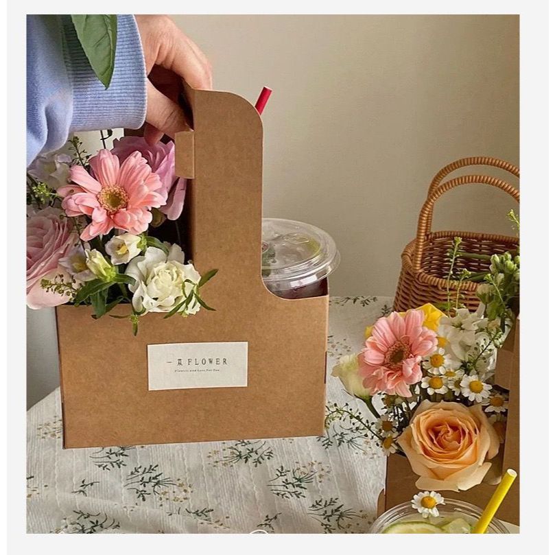 Flower and Coffee Box Flower Box/ Cake Box/ [PLAIN MOTHER'S DAY ...
