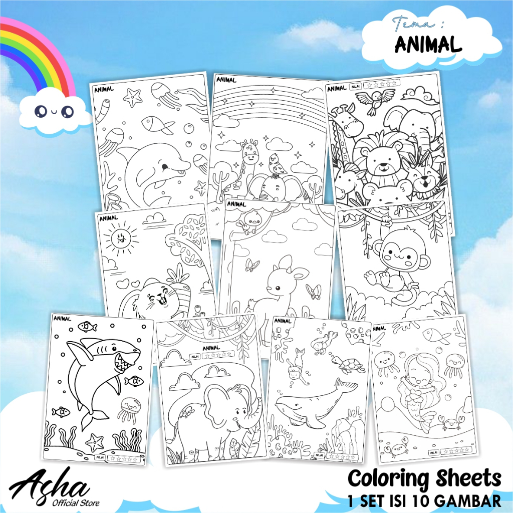 VARIED CHILDREN'S CHARACTER COLORING PAPER - COLORING SHEETS FOR KIDS ...