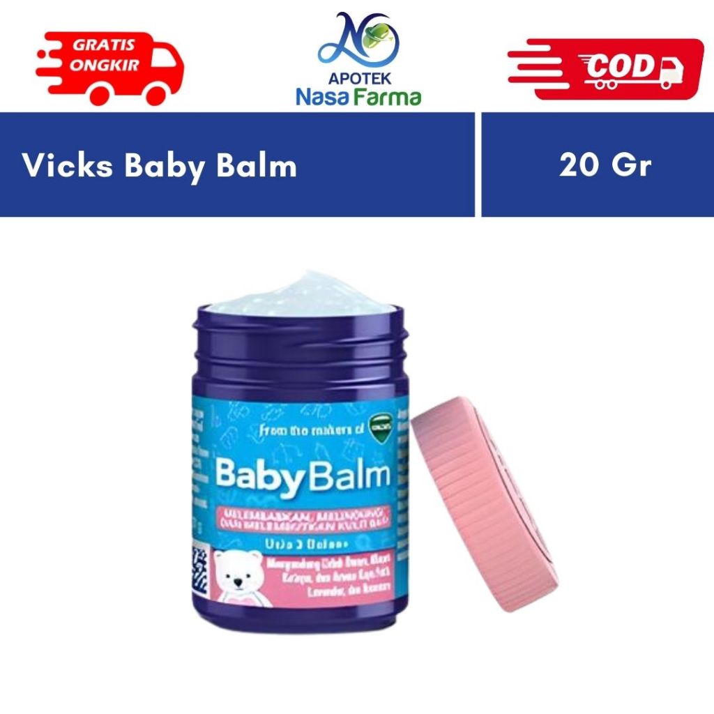 Vicks Baby Balm @20 Gr - Baby Balm Relieves Respiratory Disorders in ...