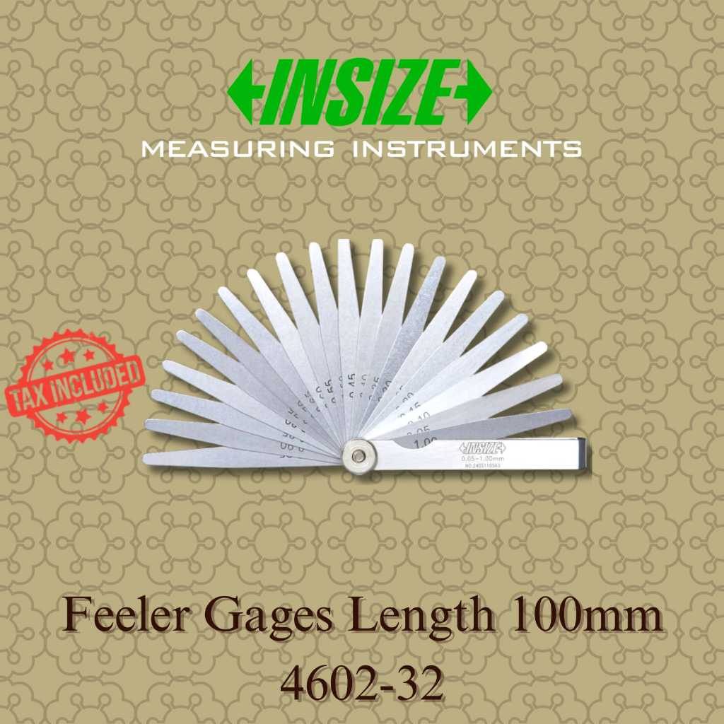 Insize brand thickness gauge 4602-32 || Insize Feeler Gages 4602-32 ...