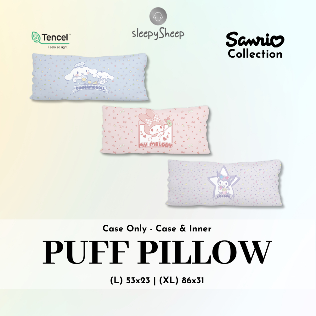 SLEEPYSHEEP SANRIO Puff Hugging Pillow Cinnamoroll My Melody Kuromi Hug ...
