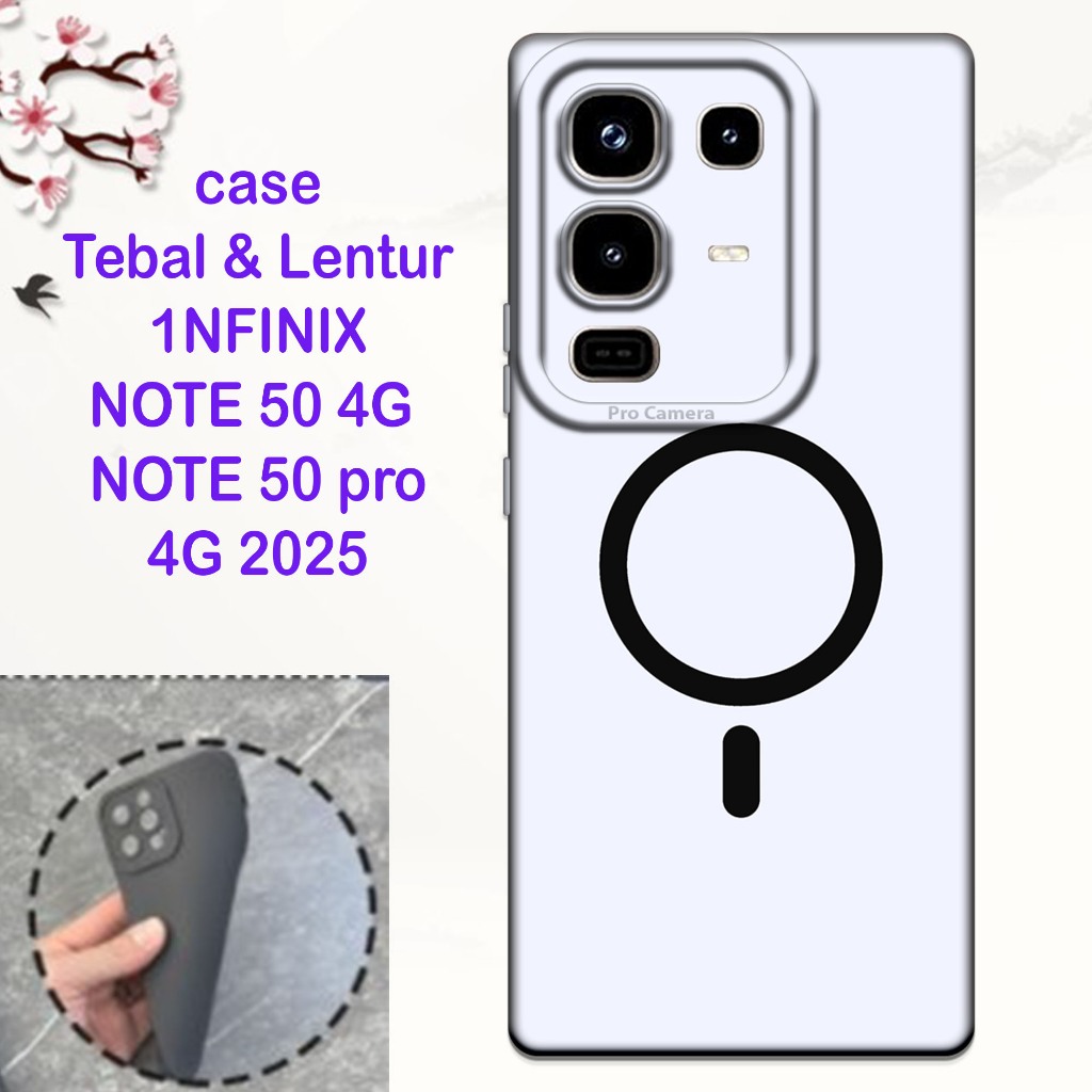 HITAM PUTIH INFINIX Note 50 & Note 50 Pro 4G 2025 silicone case Maracon ...