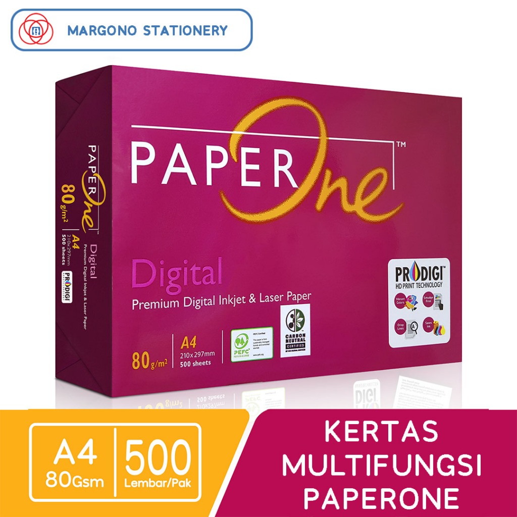 PaperOne Digital Carbon Neutral HVS A4 Paper 80 gsm - 500 Sheets of ...