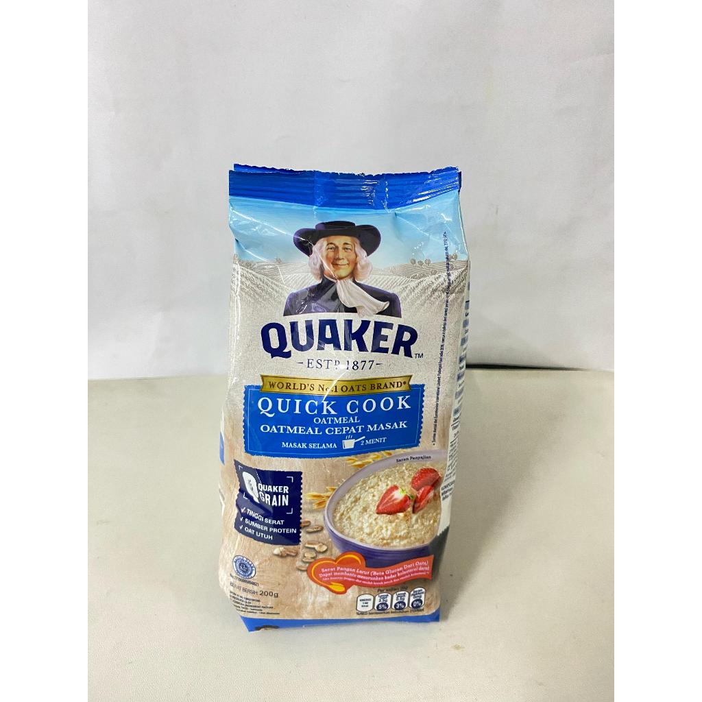 QUAKER QUICK COOKING OATMEAL 200G | Shopee Philippines