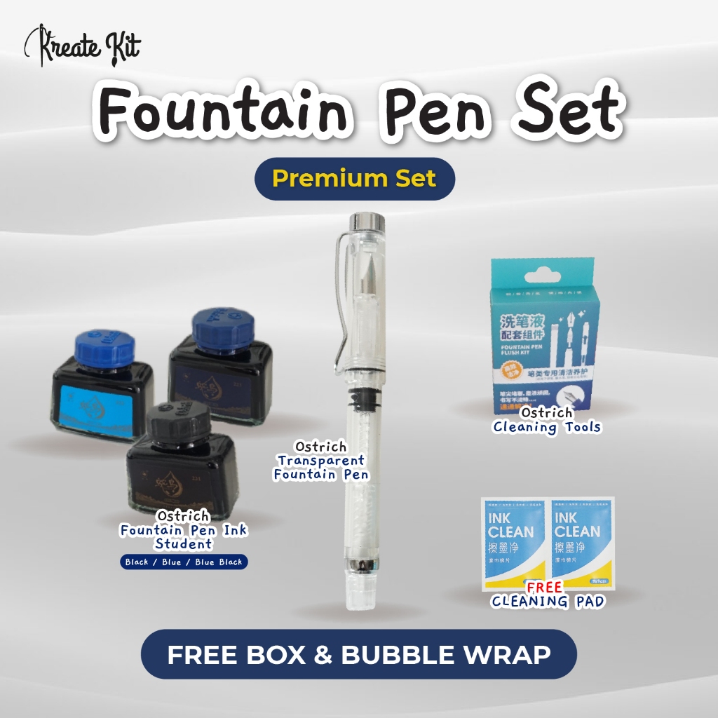 Fountain Pen Kit Set Premium and Basic Ink Pen Calligraphy Tub Cleaning ...