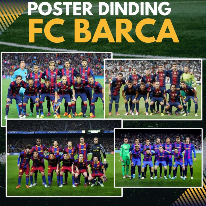Poster photo squad FC Barca Barcelona wall image | Shopee Philippines