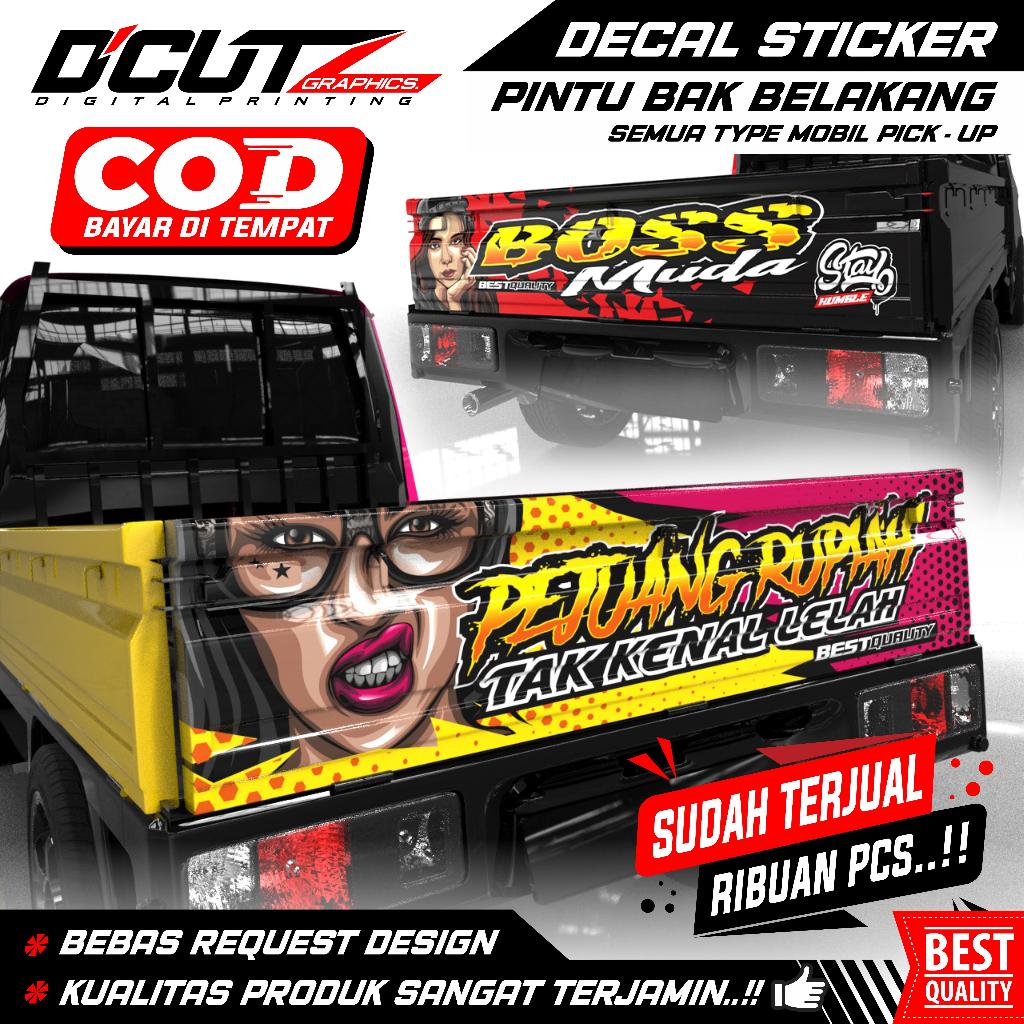 Rear Door Sticker Pick Up L300, Mega Carry, Futura, T120ss, Grandmax ...