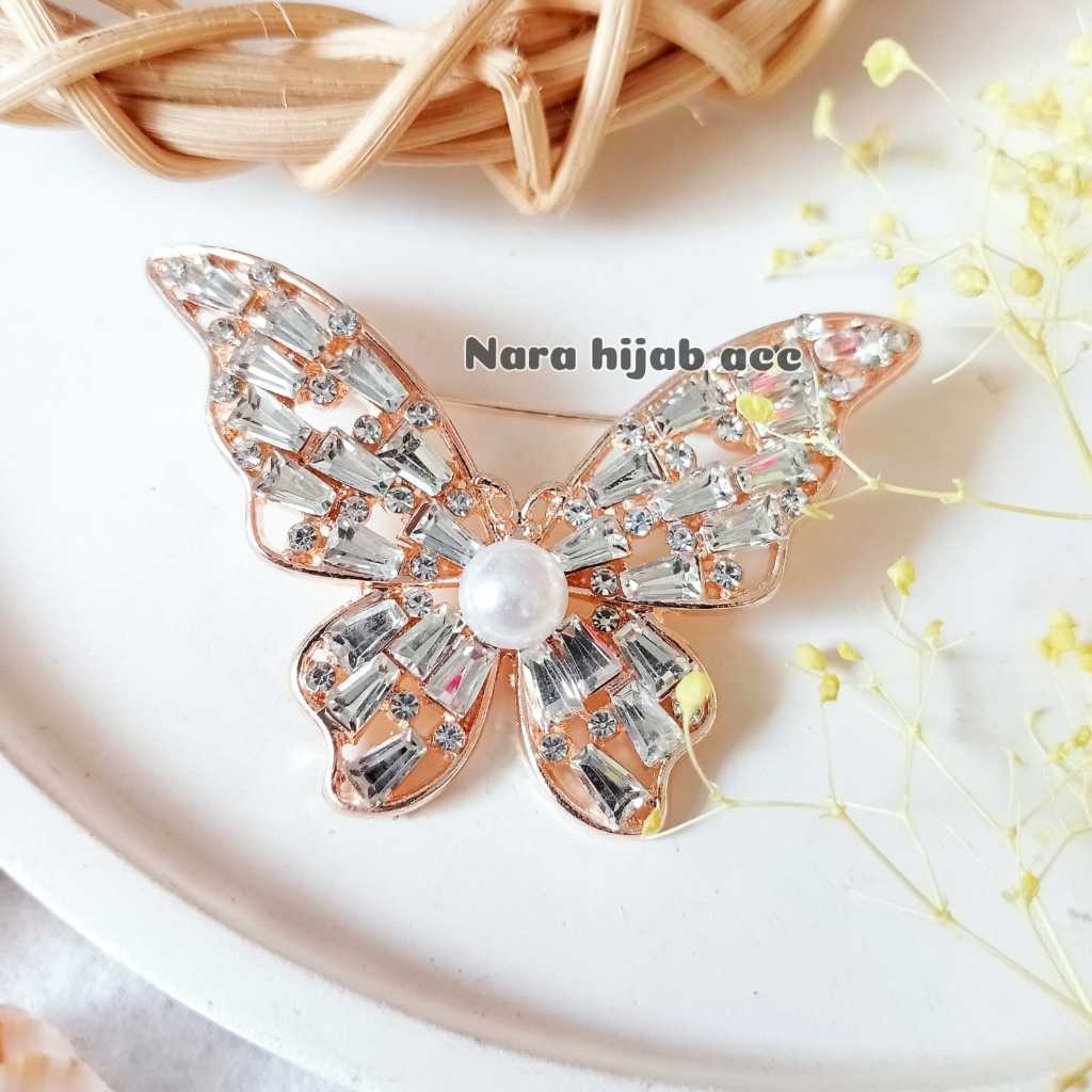 Chest Brooch Hijab Brooch in the Shape of a Pearl Pendulum Ribbon ...