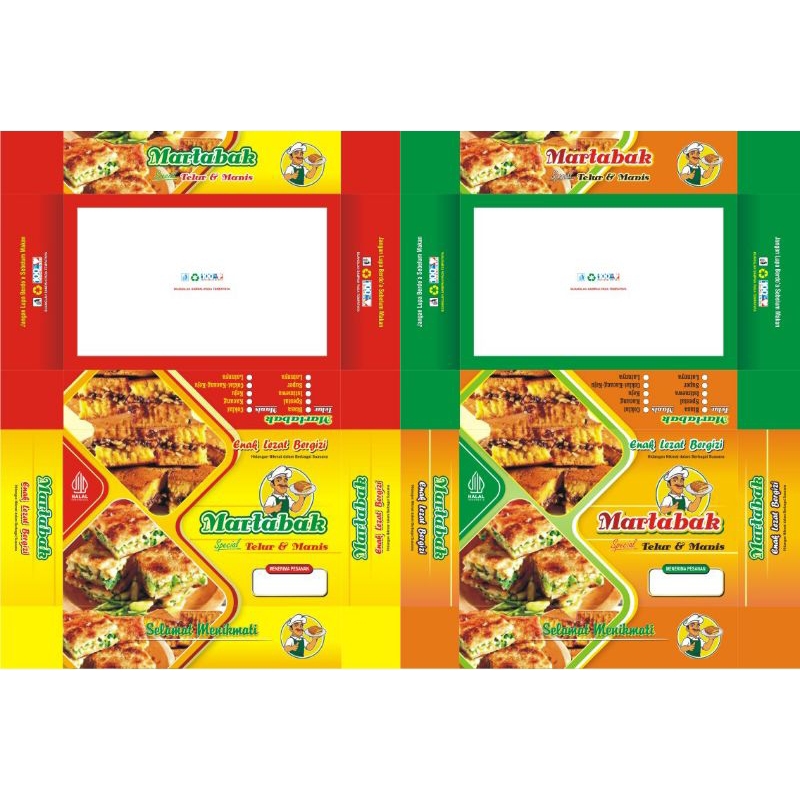 100 sheets of martabak paper / Martabak Box / Sweet & Egg Martabak ...