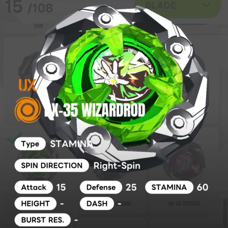 Beyblade X Wizard Rod Green BX-35 META New SEALED Original Takara Tomy ...